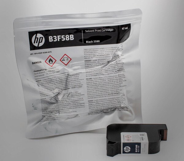 HP 2580 Solvent Black Ink Cartridge | Think Ink